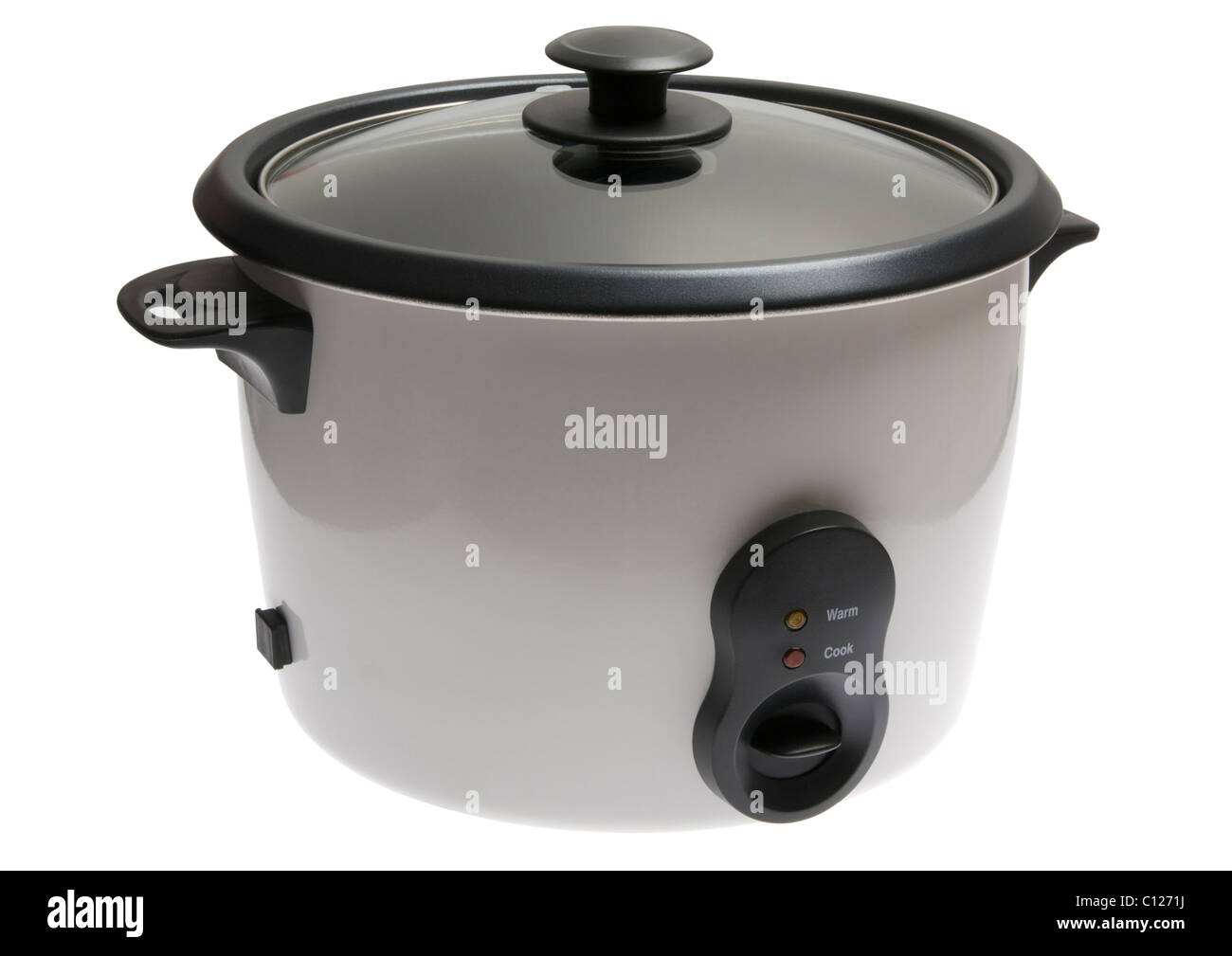 Rice steamer and cooker on white background Stock Photo - Alamy