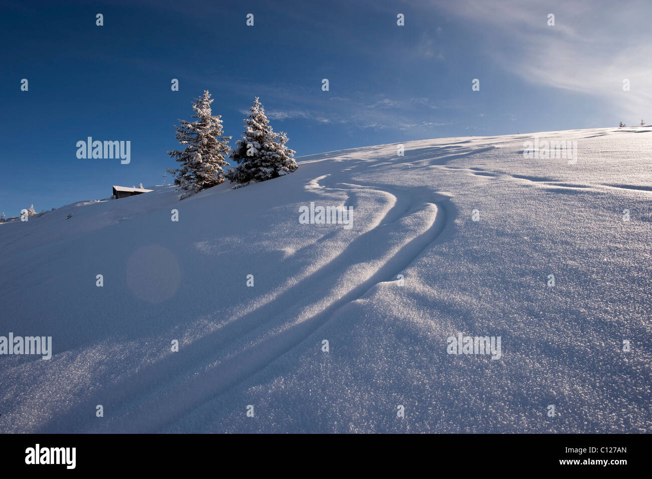 Bavarian Alps from Mt Wallenberg, winter, Upper Bavaria, Bavaria ...