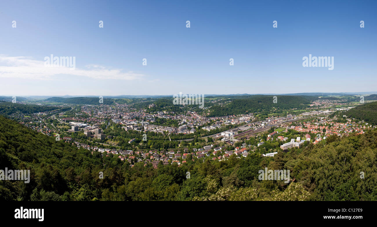 View over the town Marburg an der Lahn, Hesse, Germany, Europe Stock ...