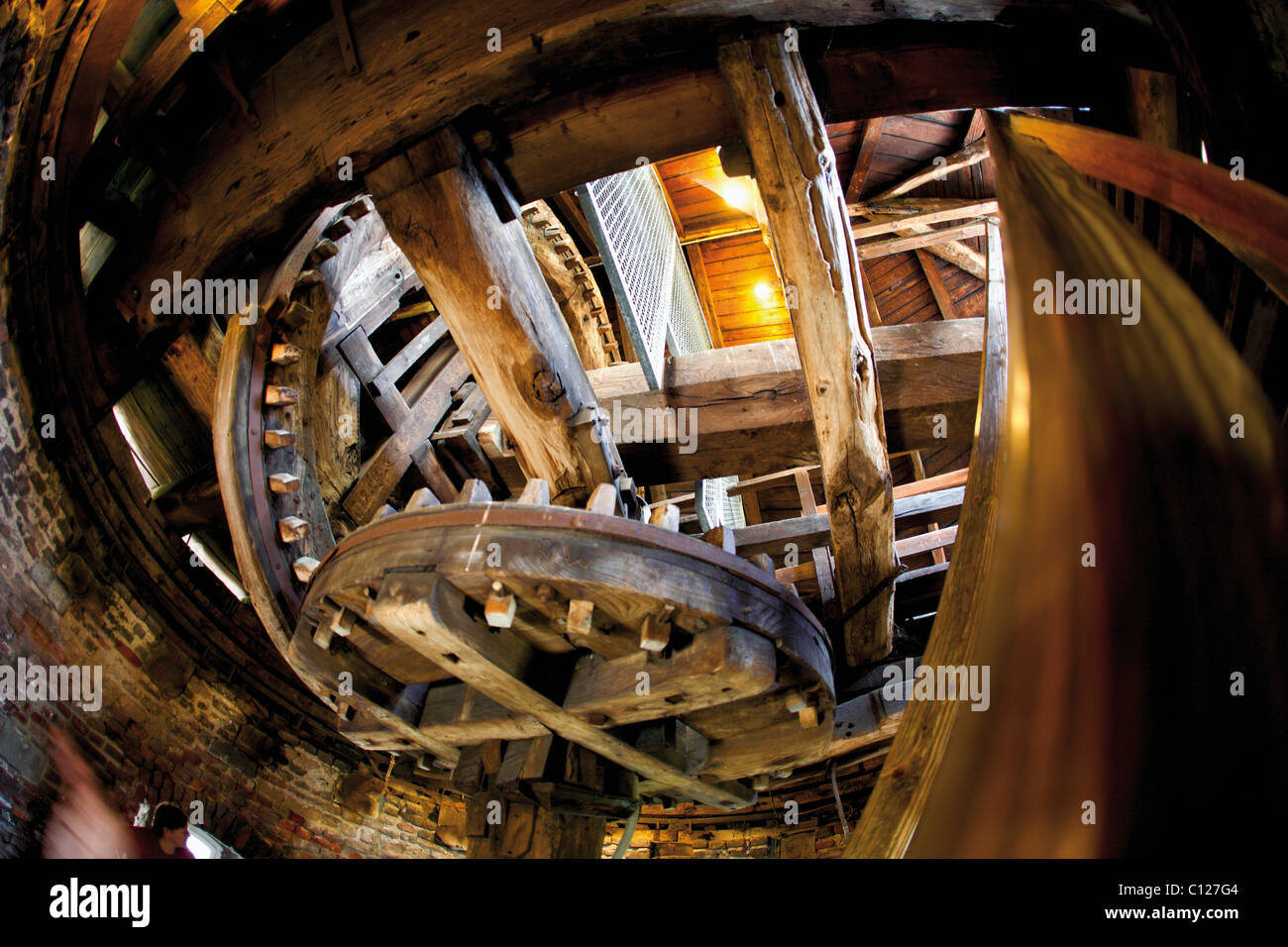 Old historic windmill of Zons, formerly Feste Zons, a district of ...