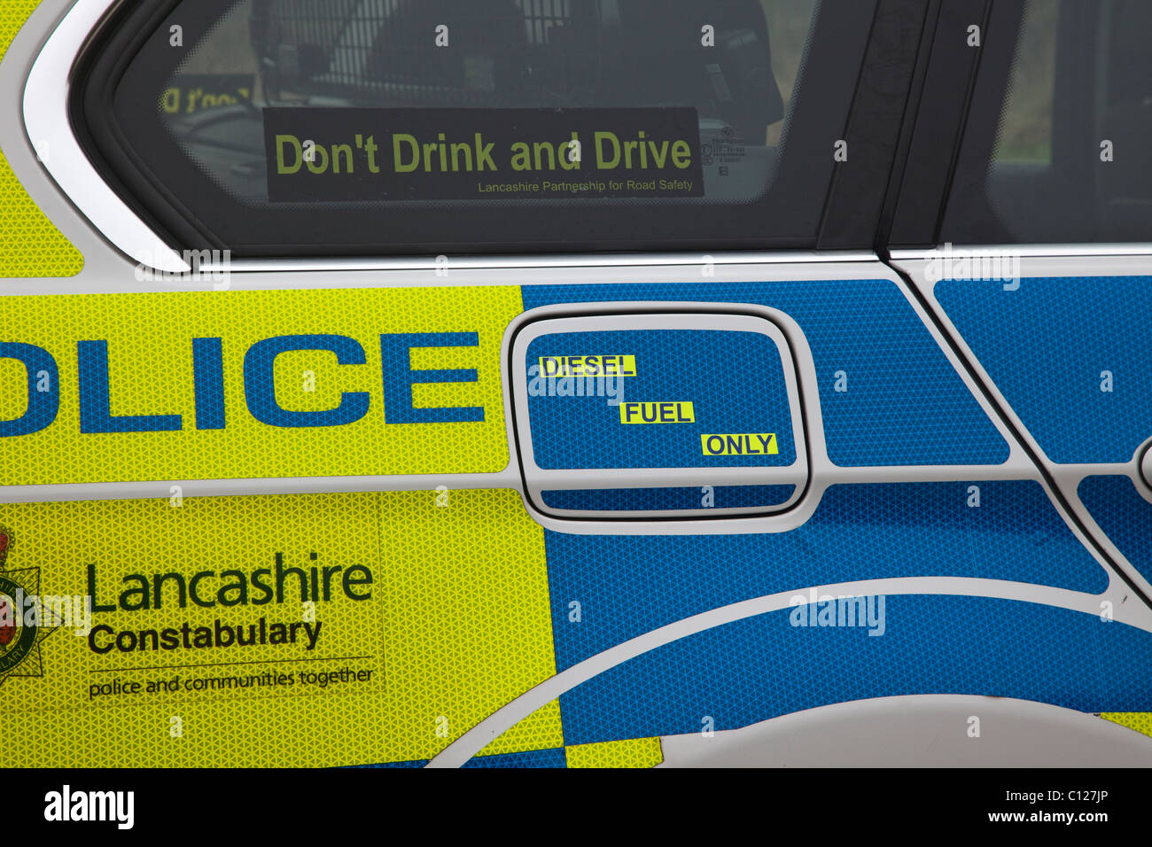 Lancashire Constabulary Police Vehicle fuel flap Showing Stickers to ...