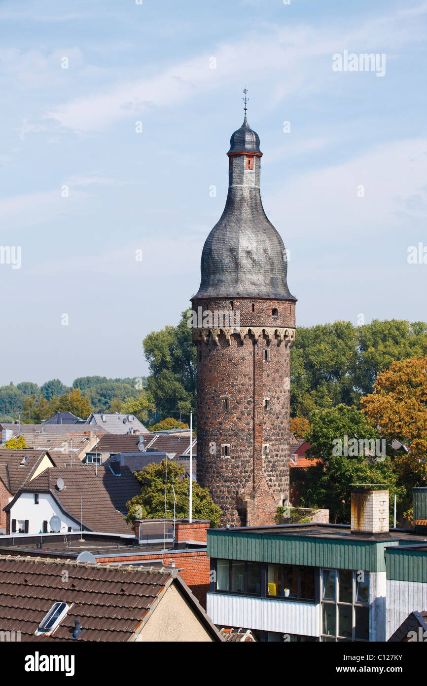 The Juddeturm tower in Zons, formerly Feste Zons, a district of ...