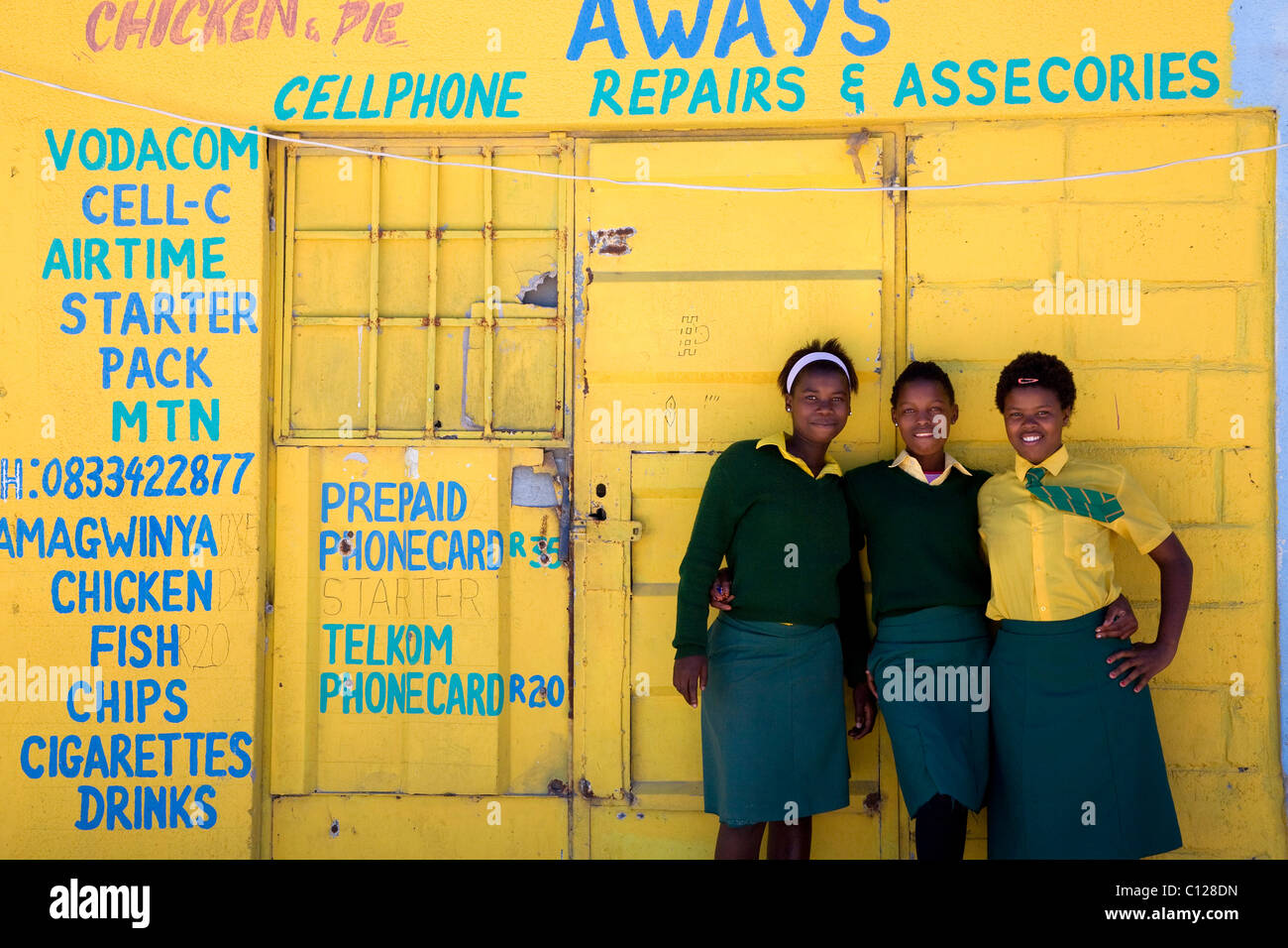 Children in school uniforms, Nyanga township, Cape Town, Western Cape ...