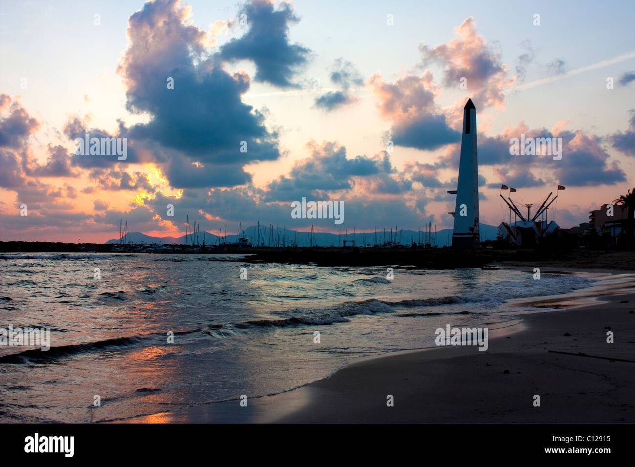 Marina in majorca as the sun rises Stock Photo - Alamy
