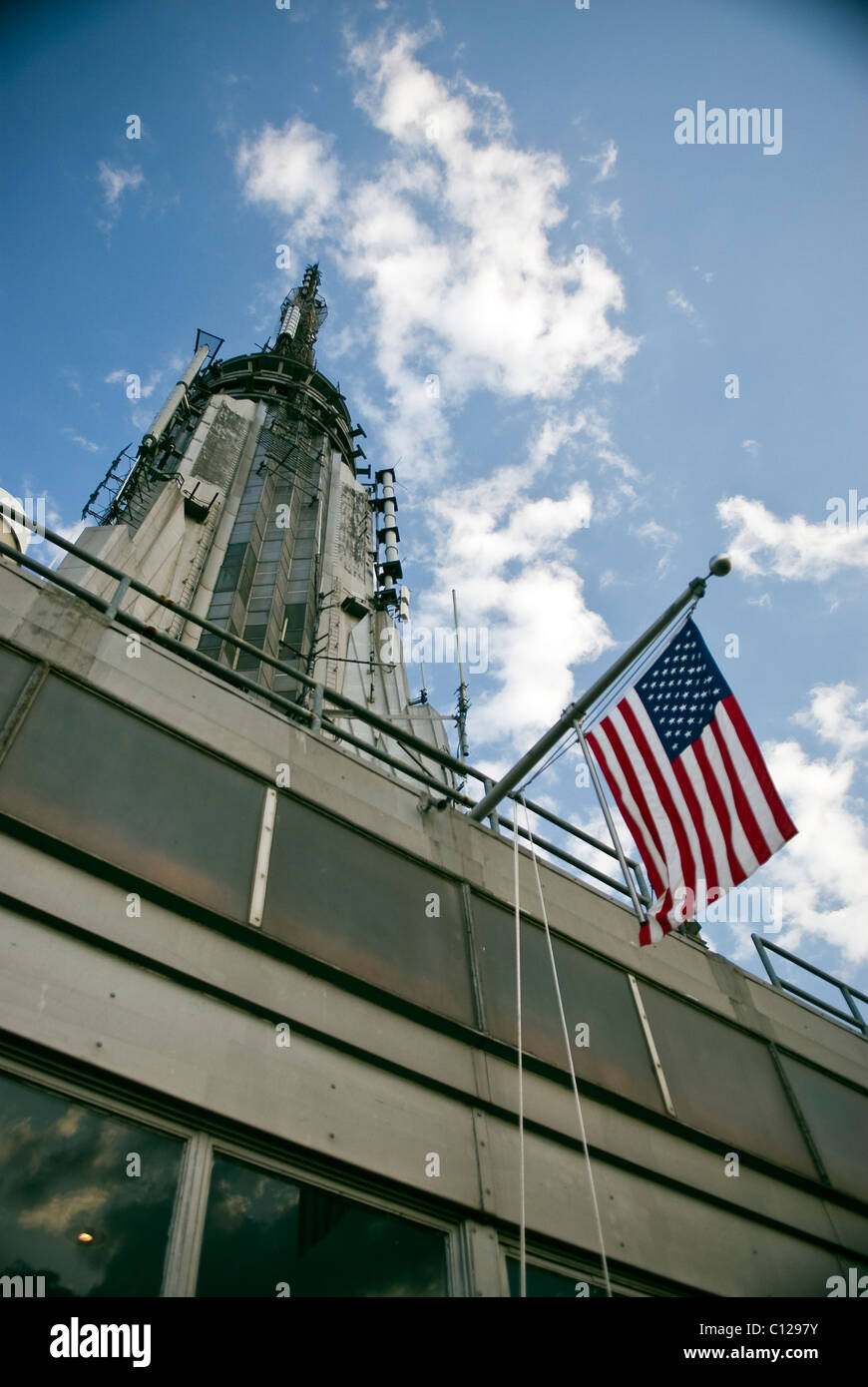 The pinnacle of the Empire State Building, New York City, USA Stock ...
