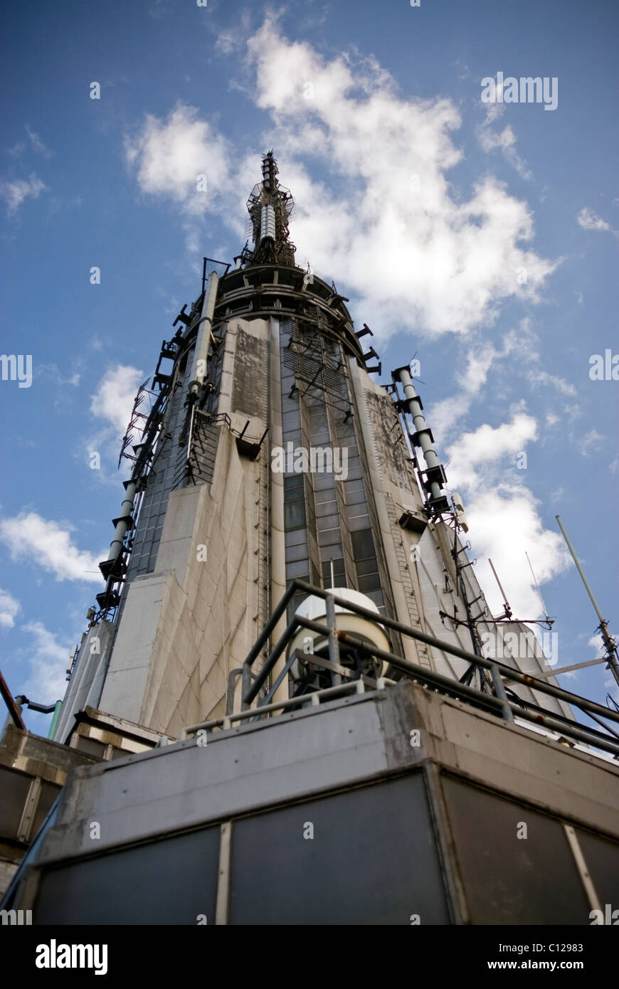 The pinnacle of the Empire State Building, New York City, USA Stock ...