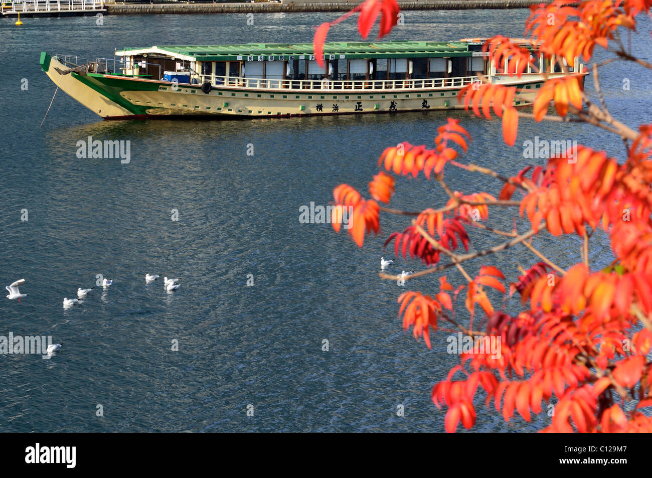 A serene scene from a nice fall day in Yokohama, Kanagawa, Japan JP ...