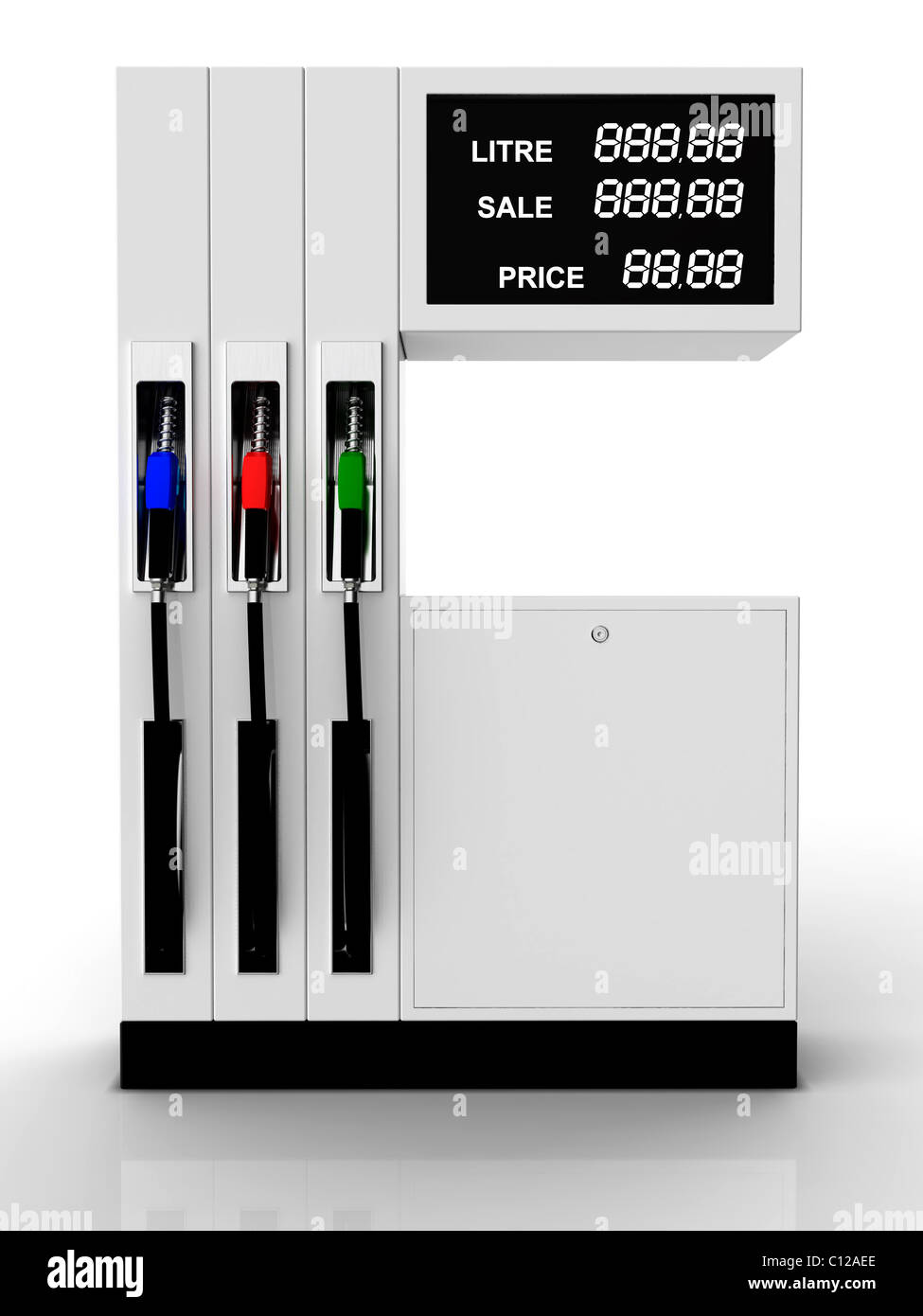 Gas station 3D rendering with easy changeable price Stock Photo - Alamy