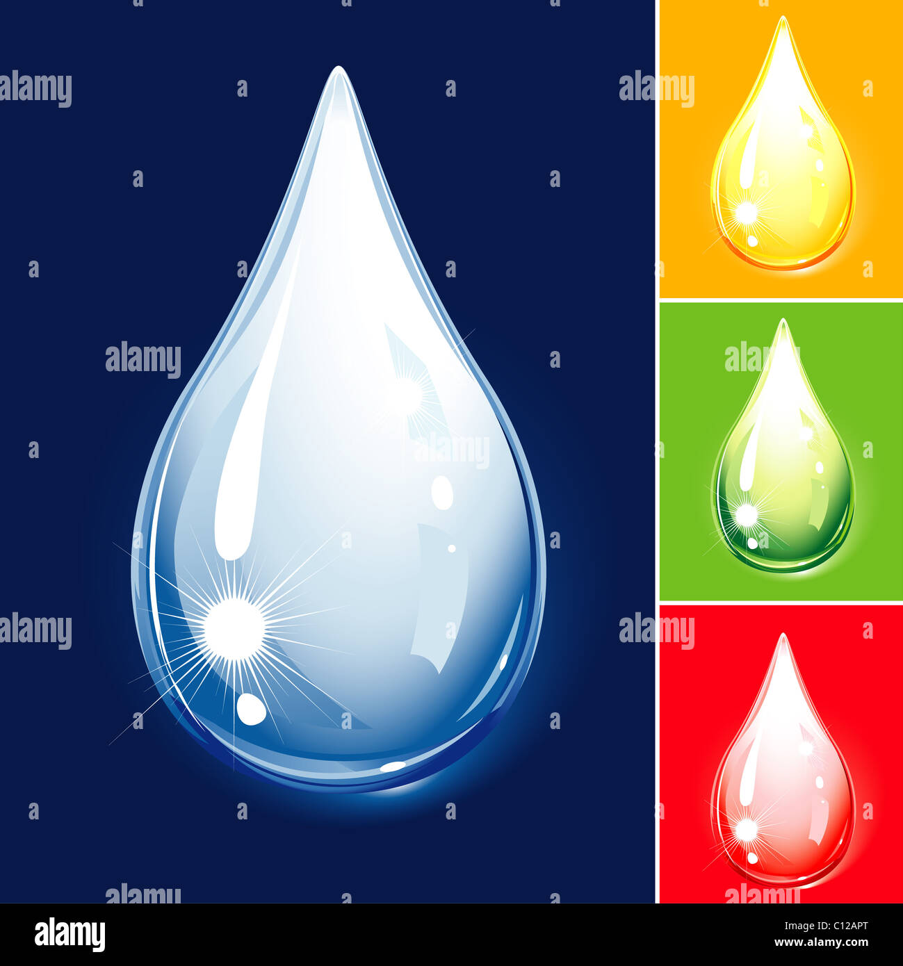 Colorful Drop Set Stock Photo - Alamy