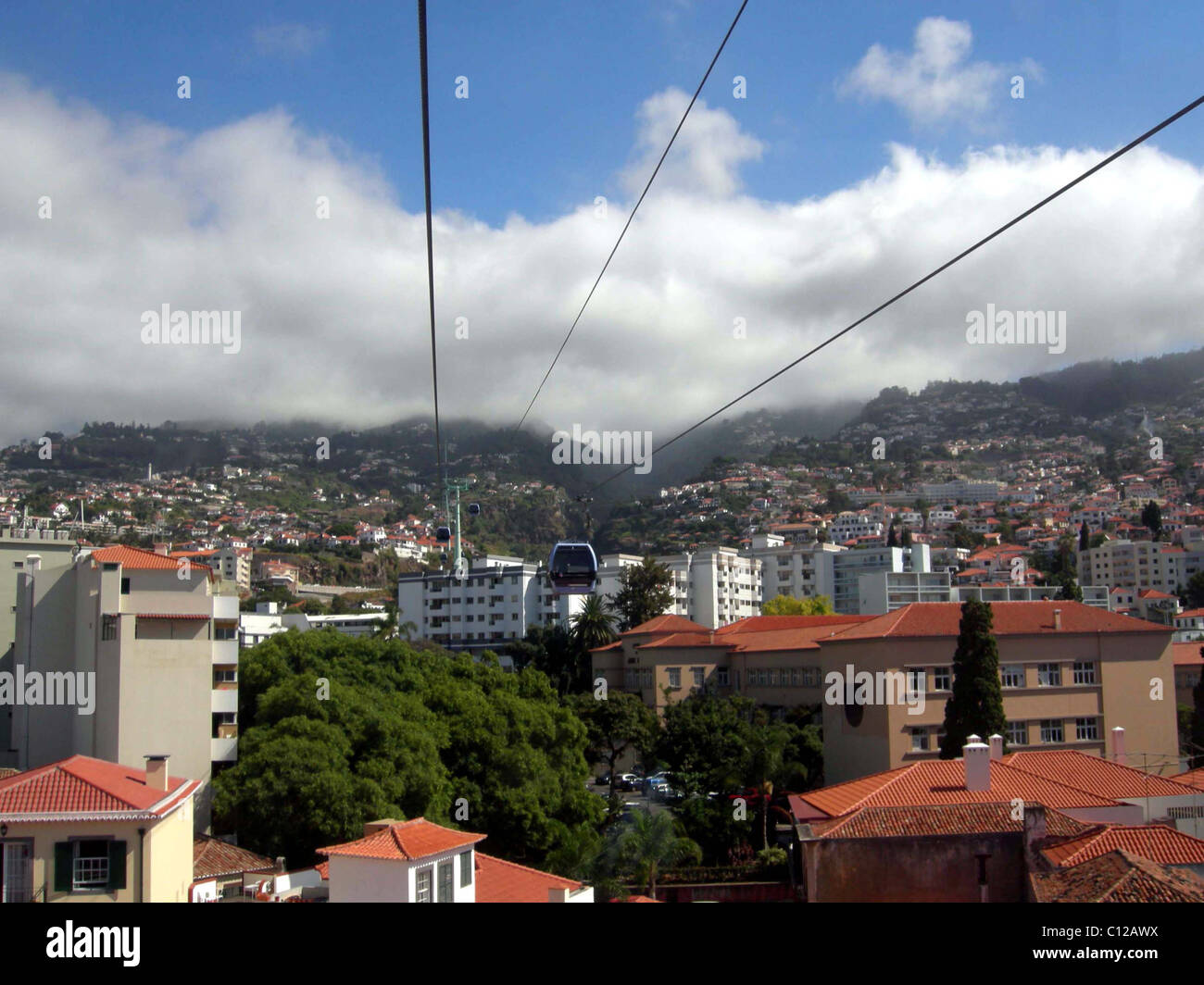 Cable car to Monte in Madeira Stock Photo - Alamy
