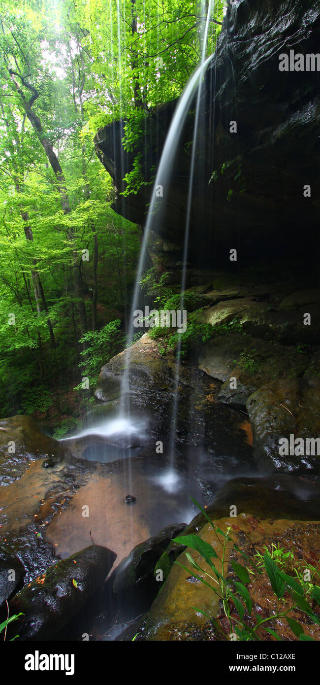 Tall waterfall - Alabama Stock Photo - Alamy
