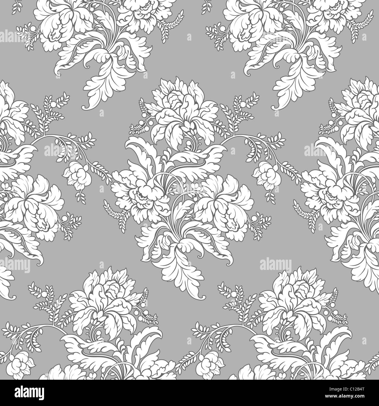 Seamless Classic Floral Pattern Stock Photo - Alamy