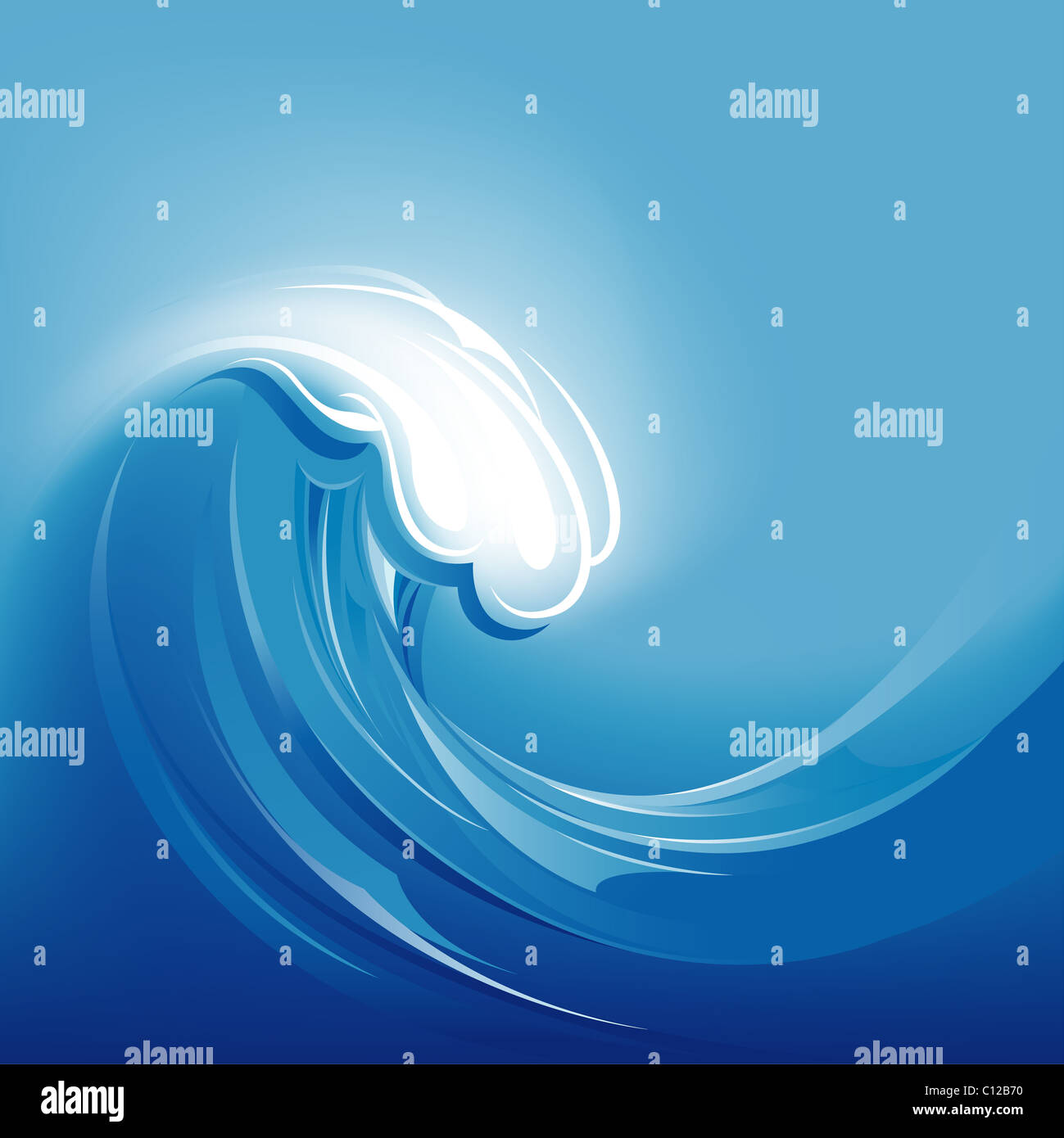 Painting of big blue waves hi-res stock photography and images - Alamy
