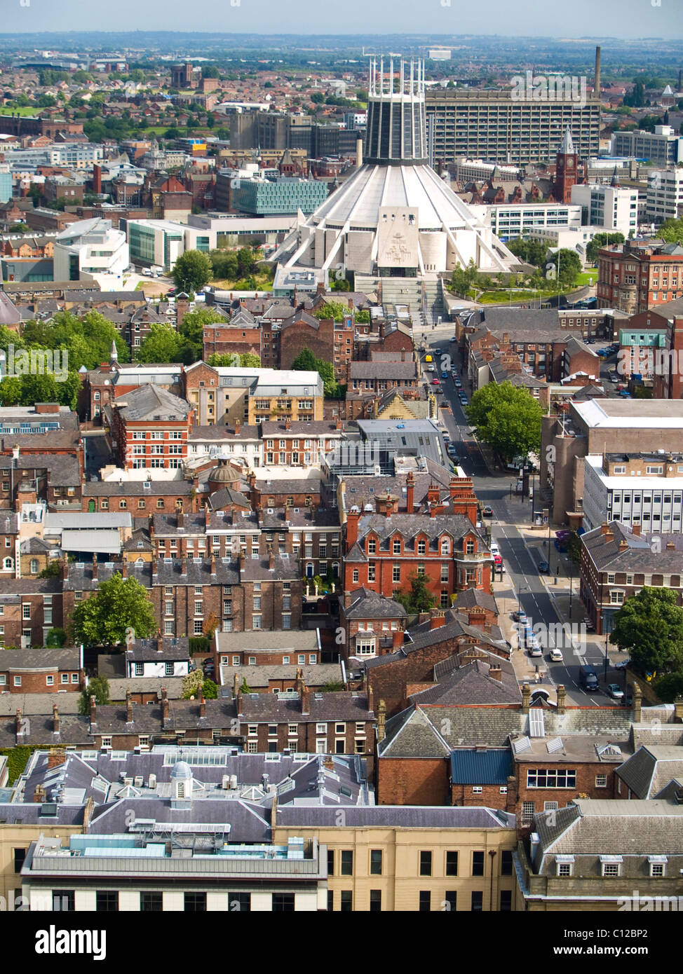 Liverpool cityscape showing the Metropolitan cathedral Stock Photo - Alamy