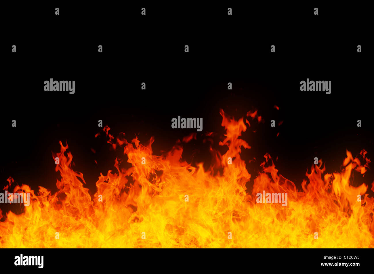 Rendered image of a raging fire on black Stock Photo - Alamy