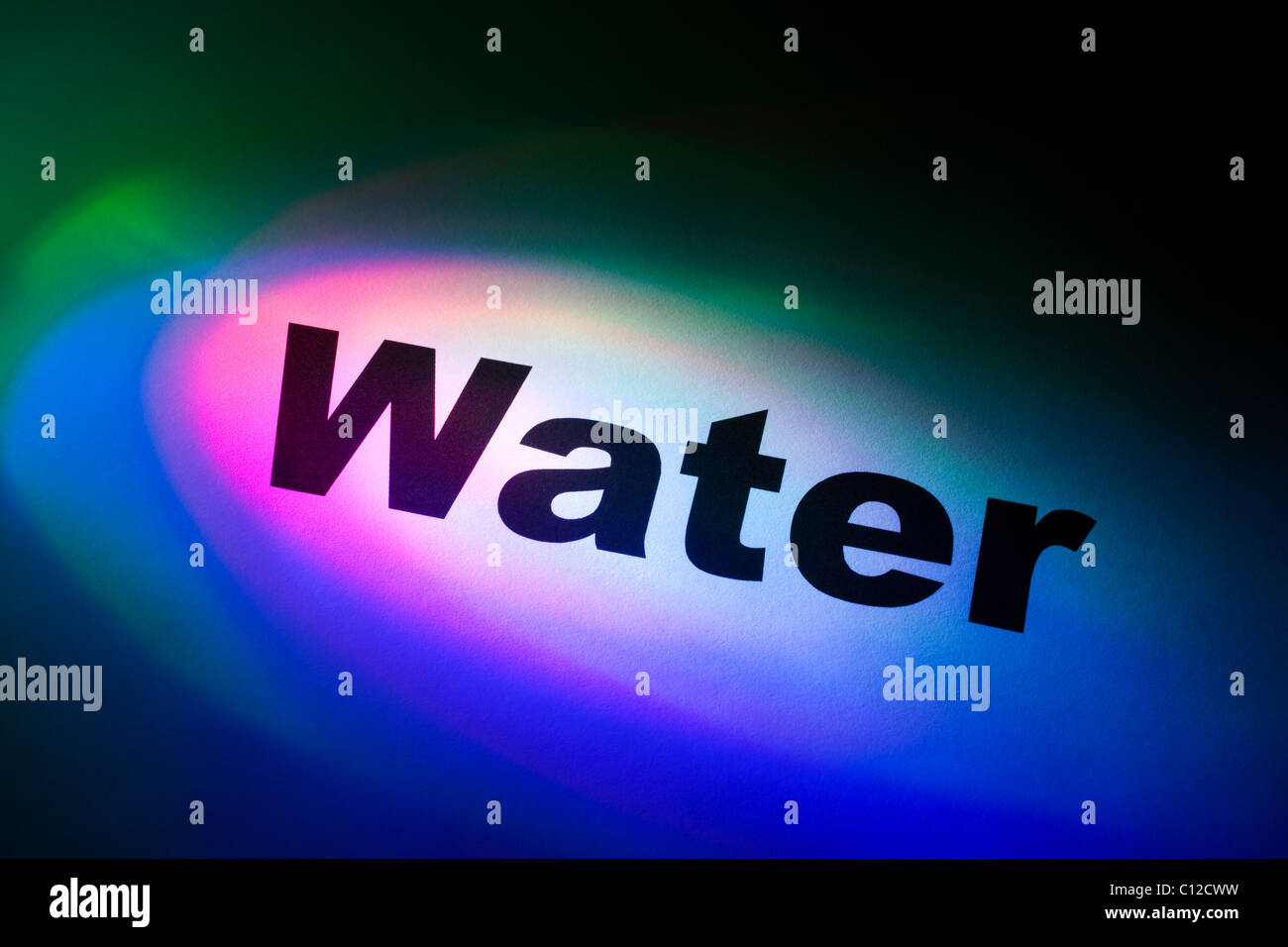 Color light and word of Water for background Stock Photo - Alamy