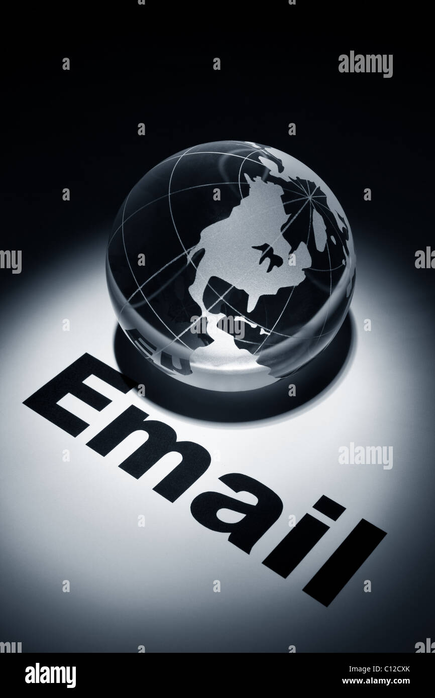 globe, concept of E-mail Stock Photo - Alamy