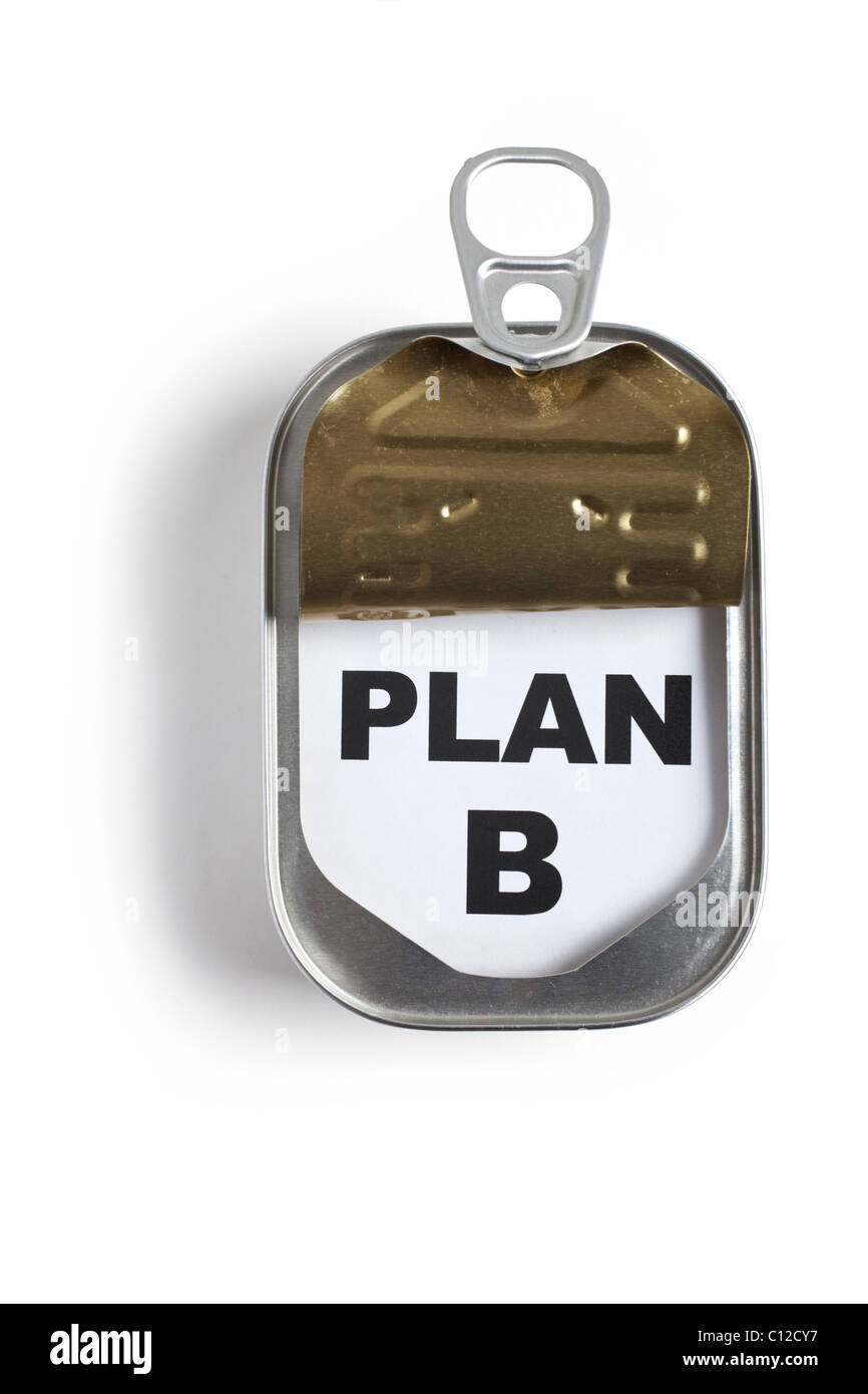 Can and Plan B, Concept of easy and timely changing plan Stock Photo ...