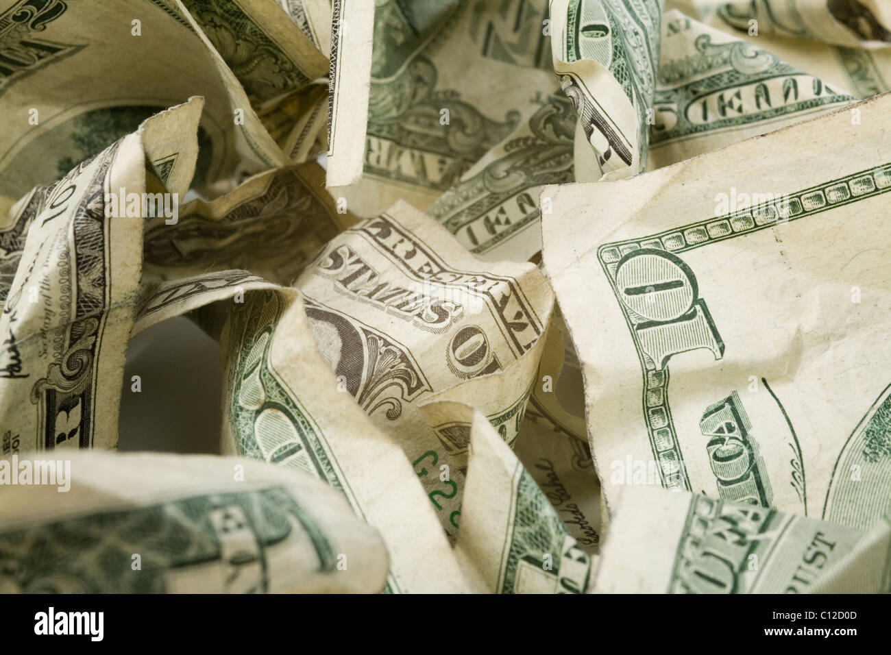 Us dollar bill crumpled hi-res stock photography and images - Alamy