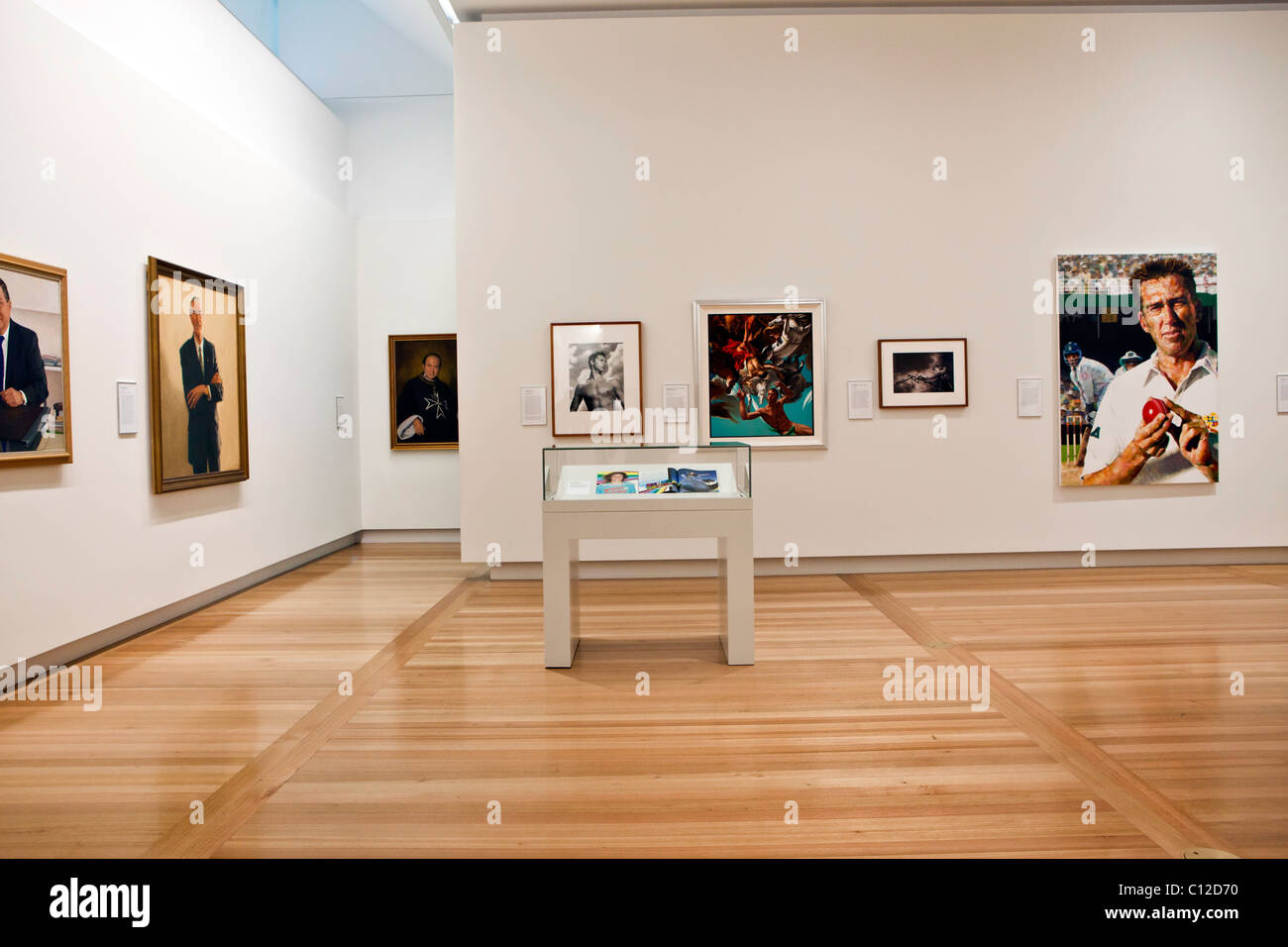 Interior of the National Portrait Gallery, Canberra, Australia Stock ...