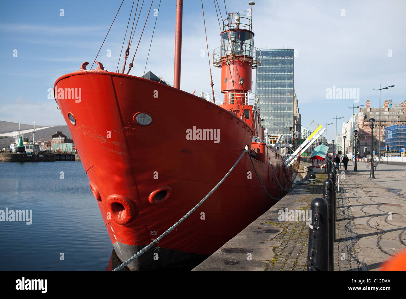 A lightship moored in the Salt Dock in Liverpool Stock Photo - Alamy