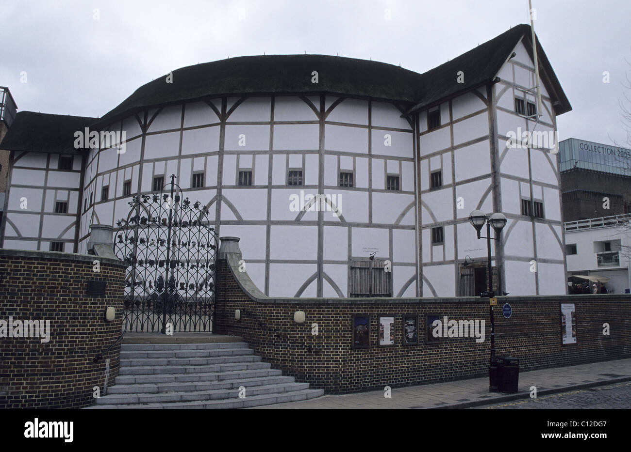 The historic building of Globe Theatre in London, the place where ...