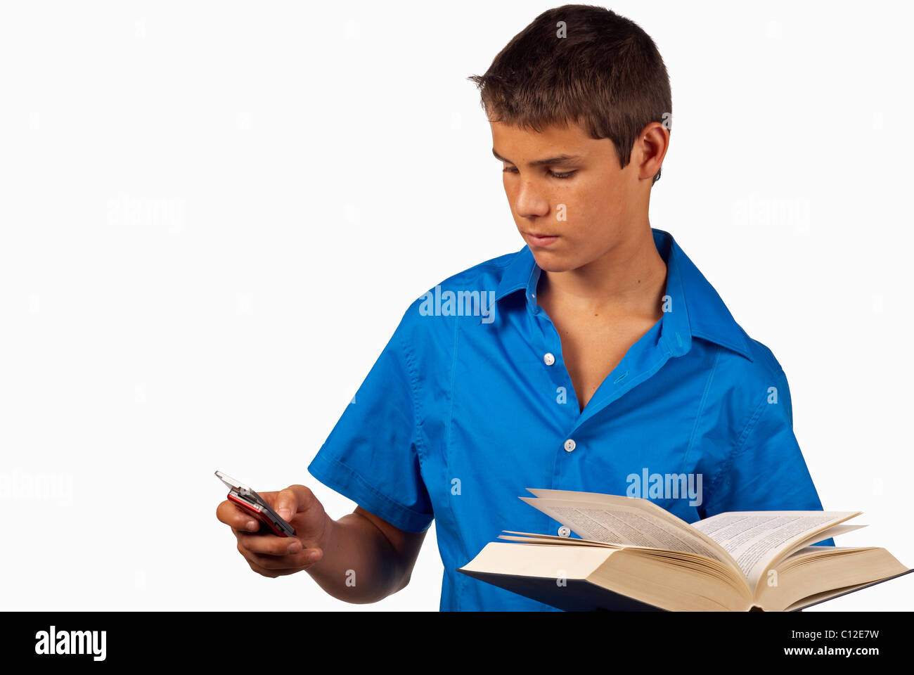 Cellphone addiction, highly distractive from studying Stock Photo - Alamy