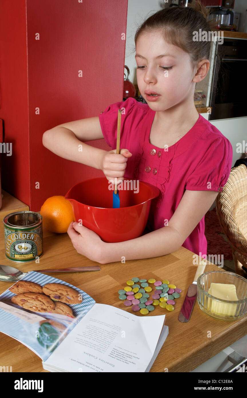 Young girl making homemade biscuits Stock Photo - Alamy