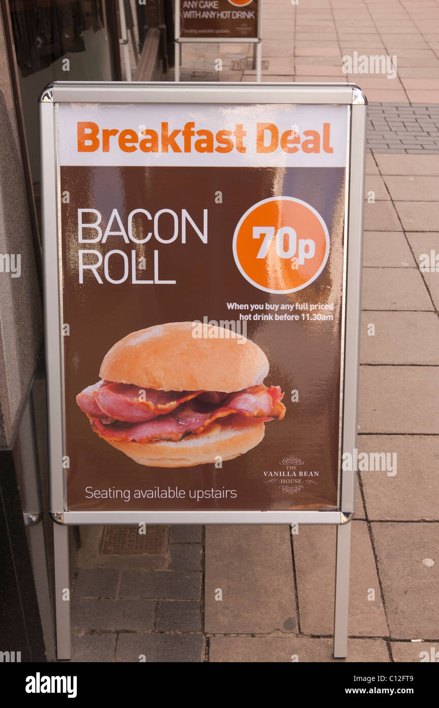 Bacon roll sign hi-res stock photography and images - Alamy