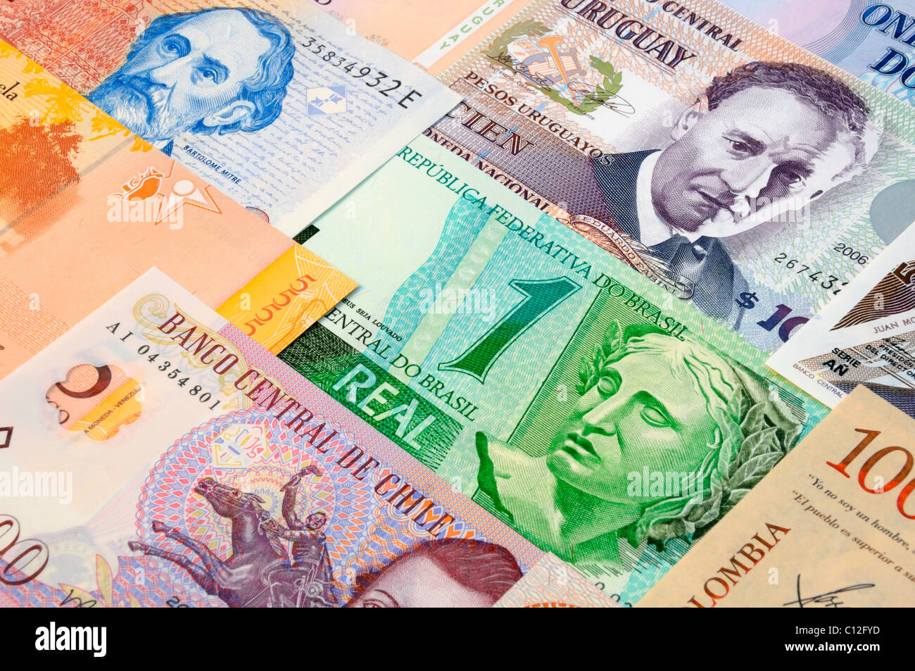 South American Bank Notes Stock Photo - Alamy