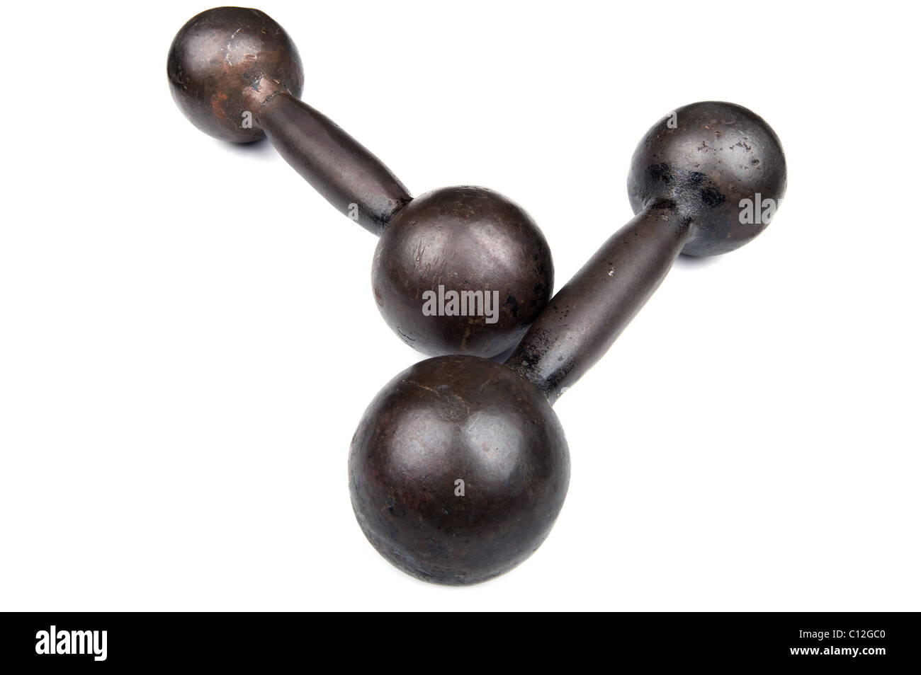 object on white - dumbbell close up Stock Photo - Alamy