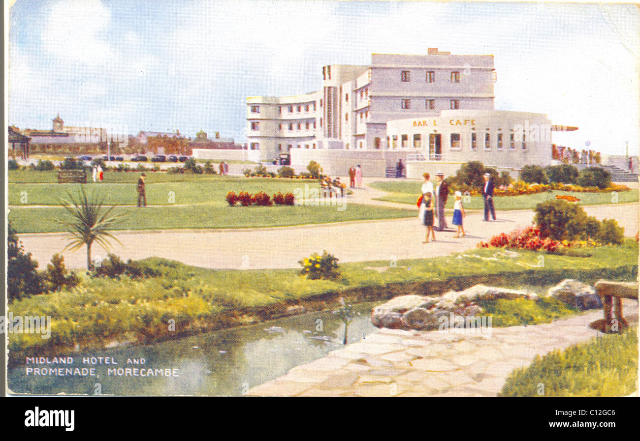 The Midland Hotel and Promenade, Morecambe Stock Photo - Alamy