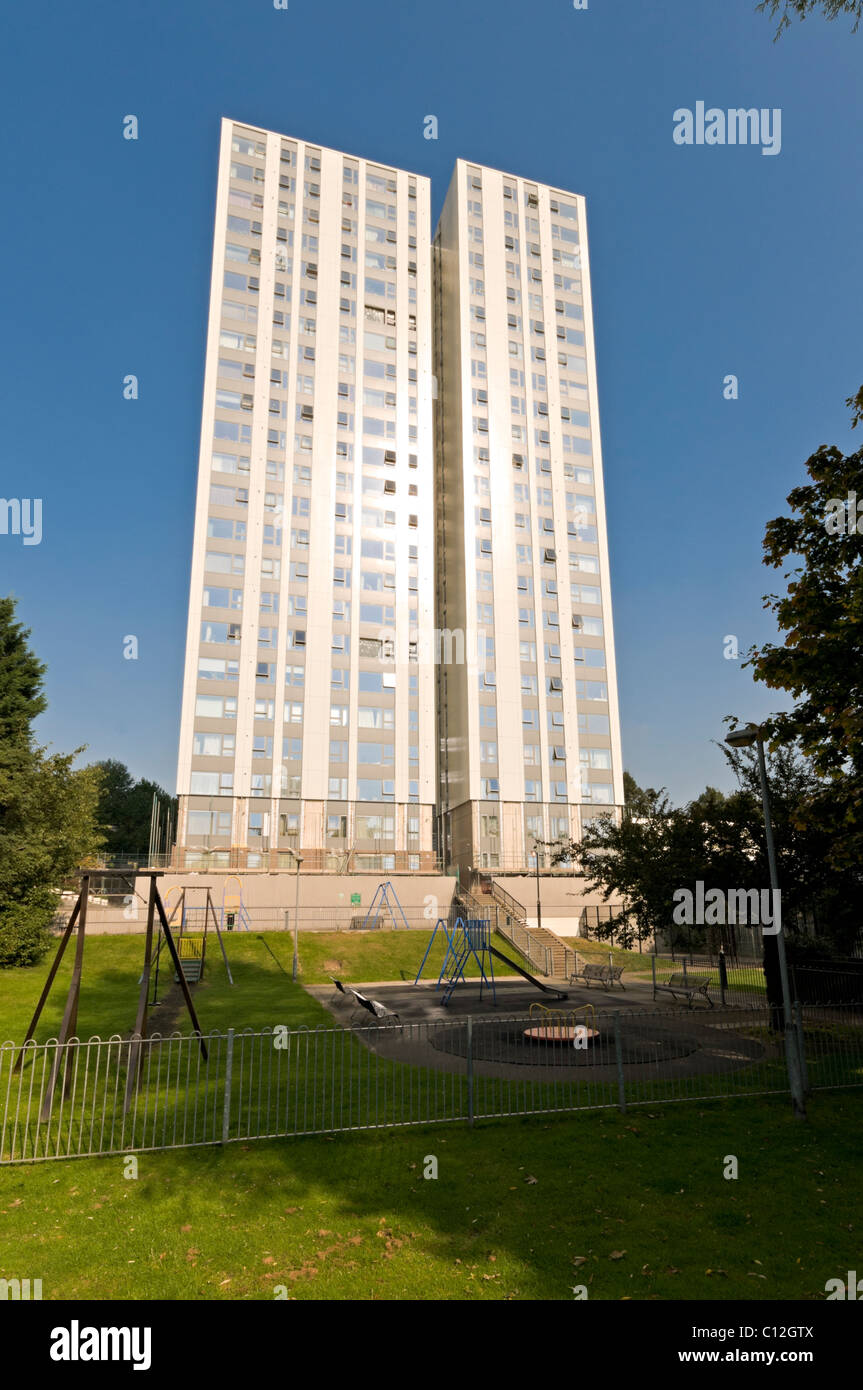 Burnham House towers, Swiss Cottage, London Stock Photo - Alamy
