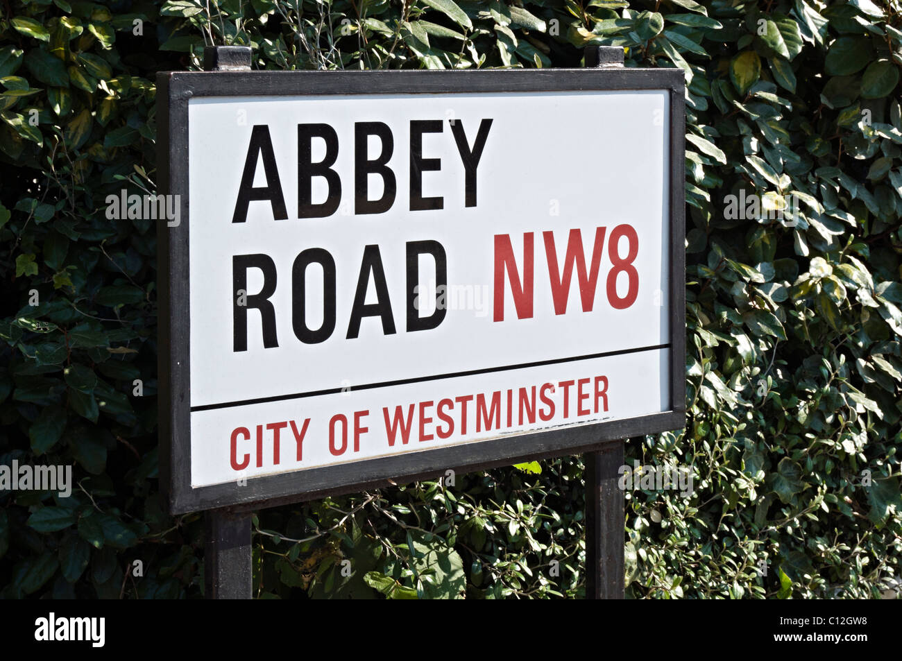 Abbey Road NW8 road sign, London Stock Photo - Alamy