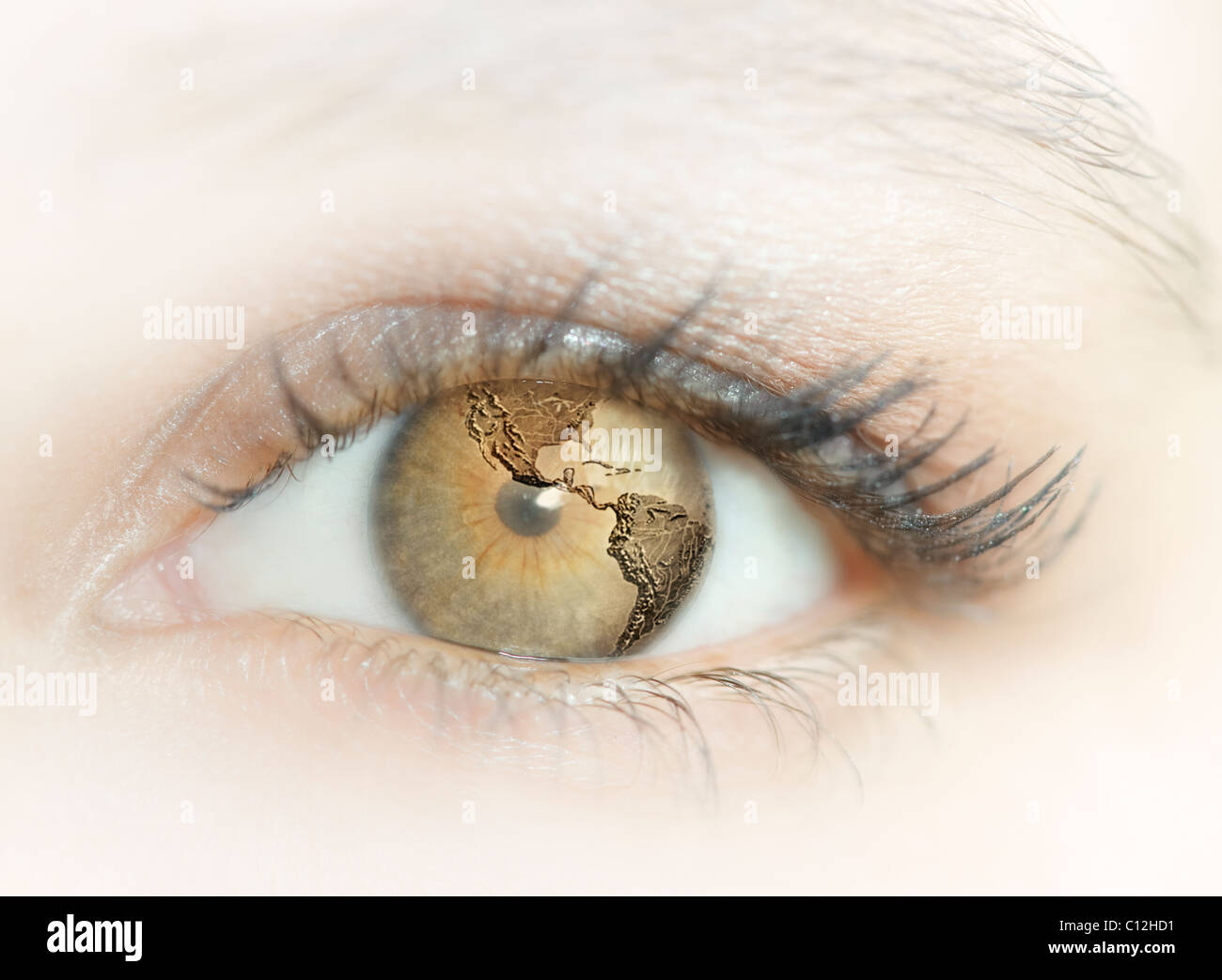 Close-up of female eye Stock Photo - Alamy