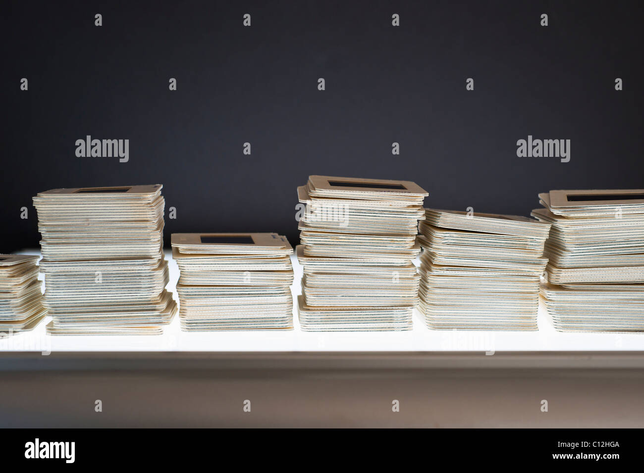 Stacks of slides Stock Photo - Alamy