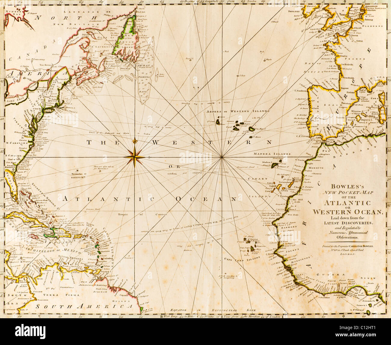 Antique world map Stock Photo - Alamy