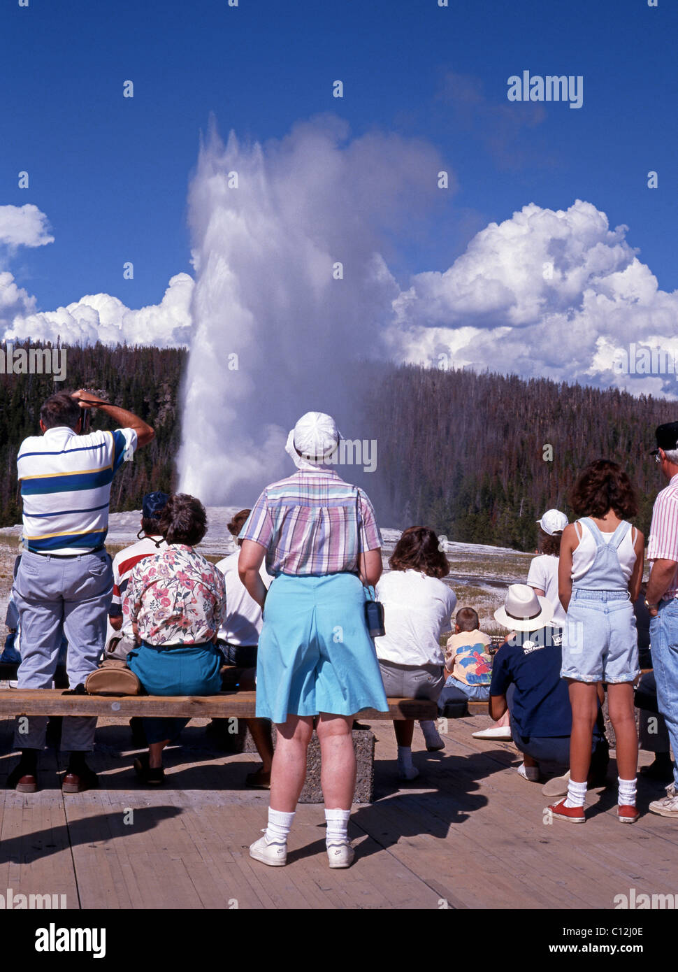 Old Faithful - Geyser, Upper geyser basin, Yellowstone National Park ...