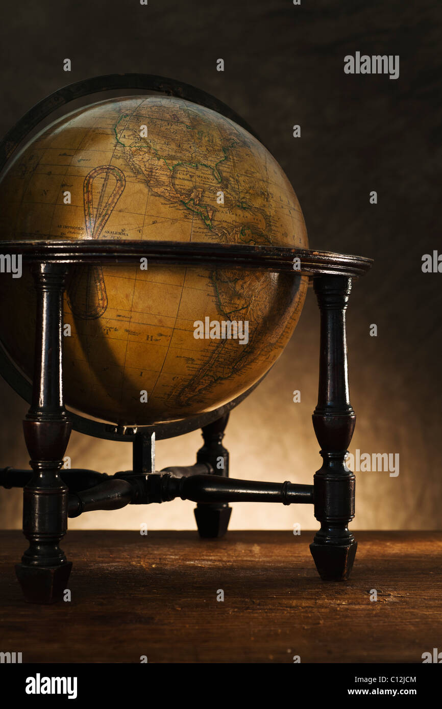 Antique globe map hi-res stock photography and images - Alamy