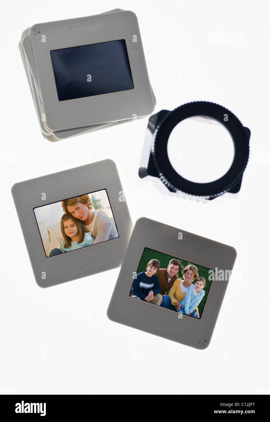 Close up of slides on light box Stock Photo - Alamy