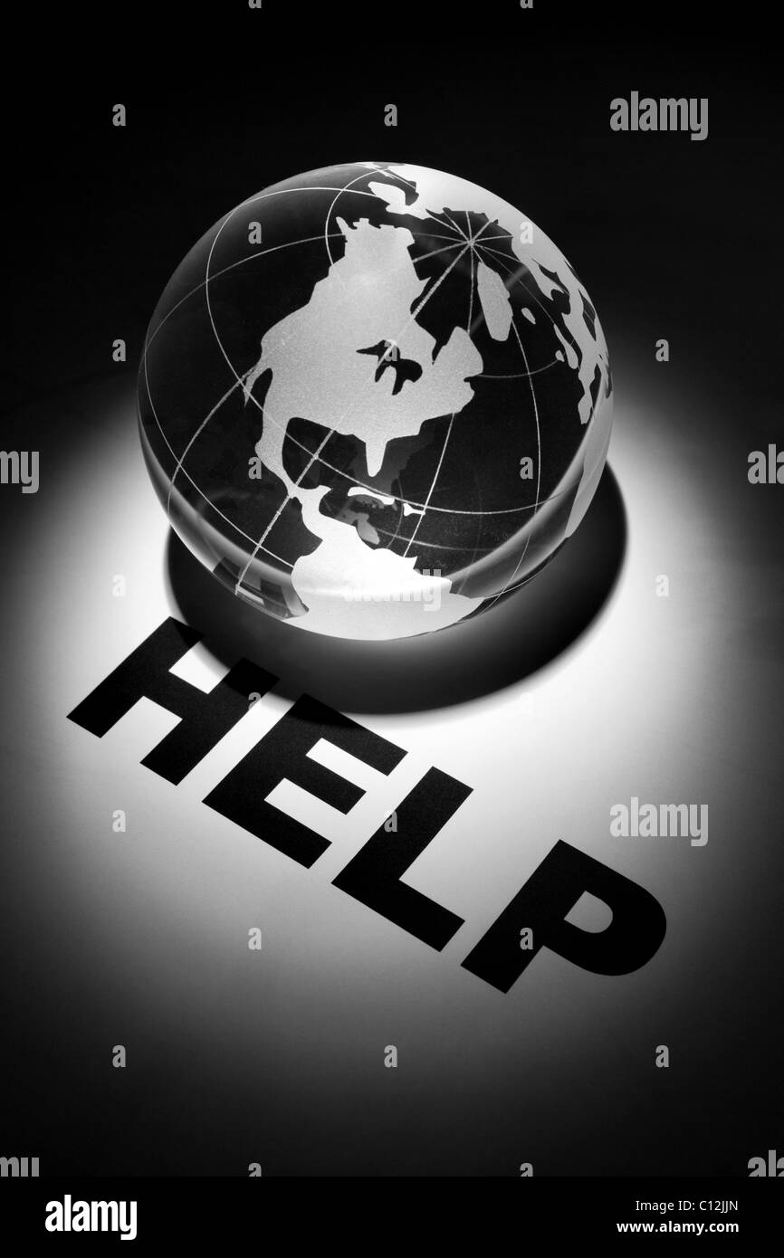 globe, concept of Help Stock Photo - Alamy