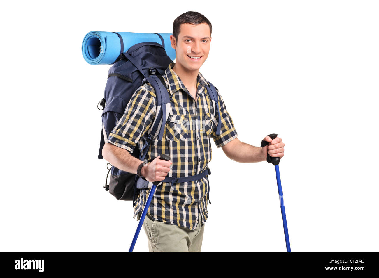 Climber backpack trekking poles hi-res stock photography and images - Alamy