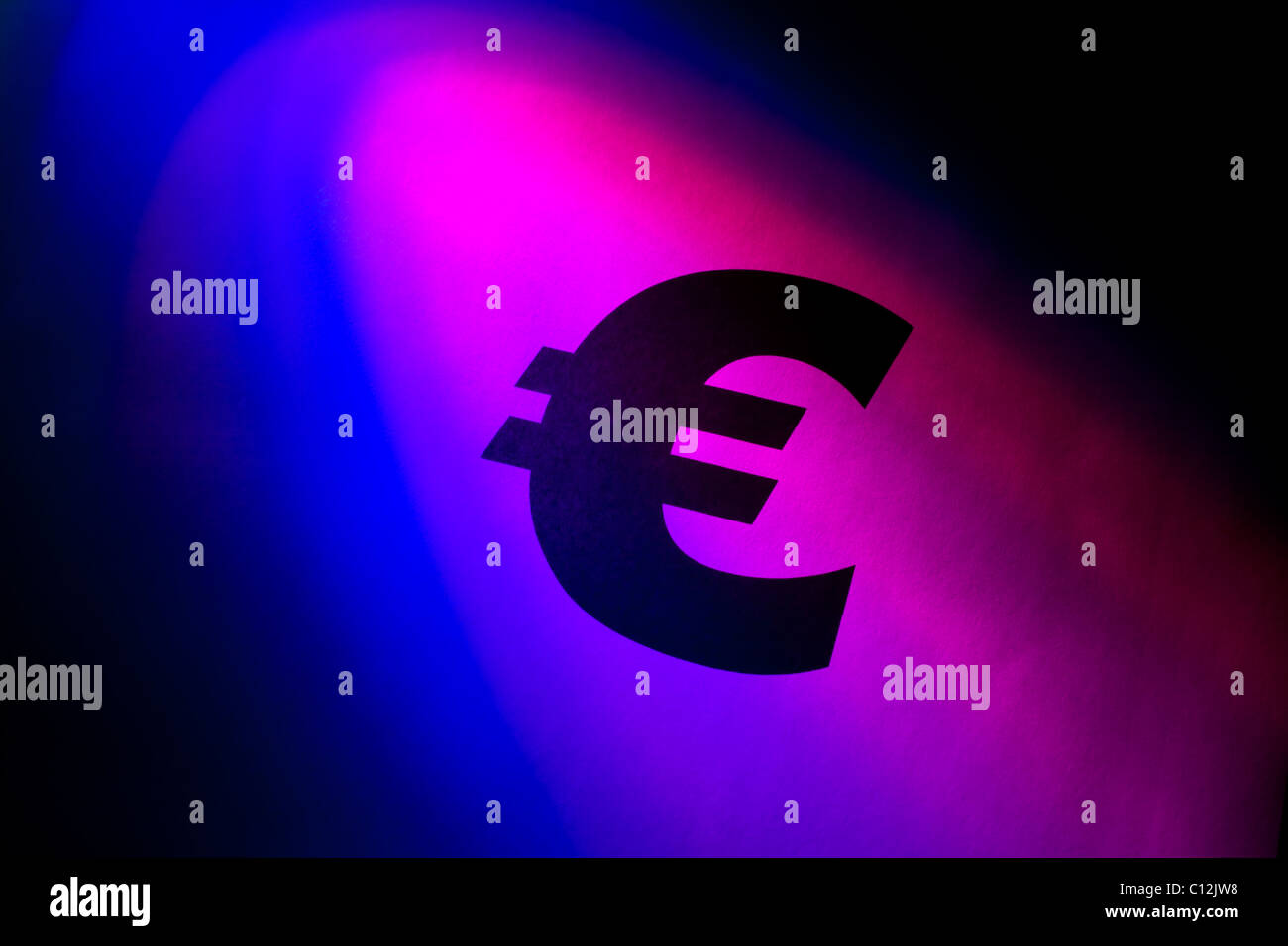 Color light Euro Symbol for background Stock Photo - Alamy