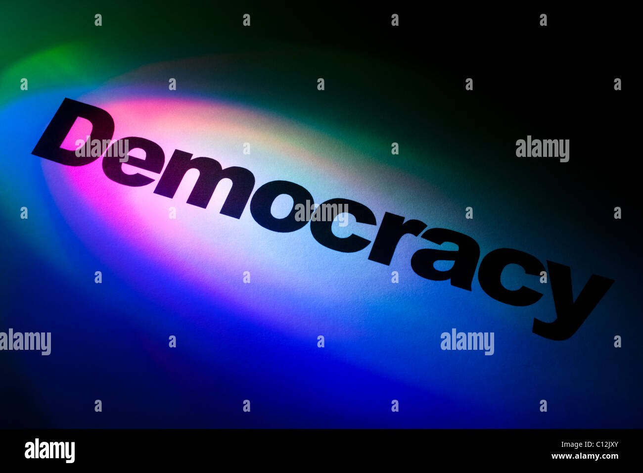 Color light and word of Democracy Change for background Stock Photo - Alamy