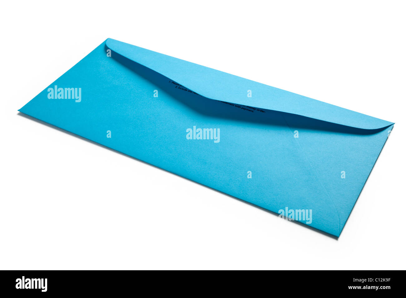 Blue Envelope close up shot Stock Photo - Alamy