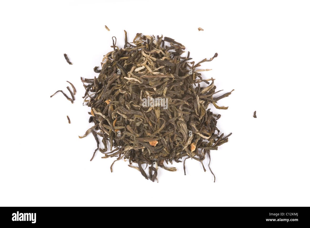 Dried Tea with white background Stock Photo - Alamy