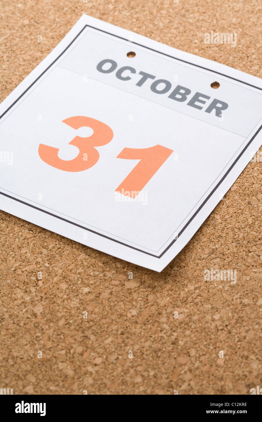 Holiday Halloween, calendar October 31 Stock Photo - Alamy