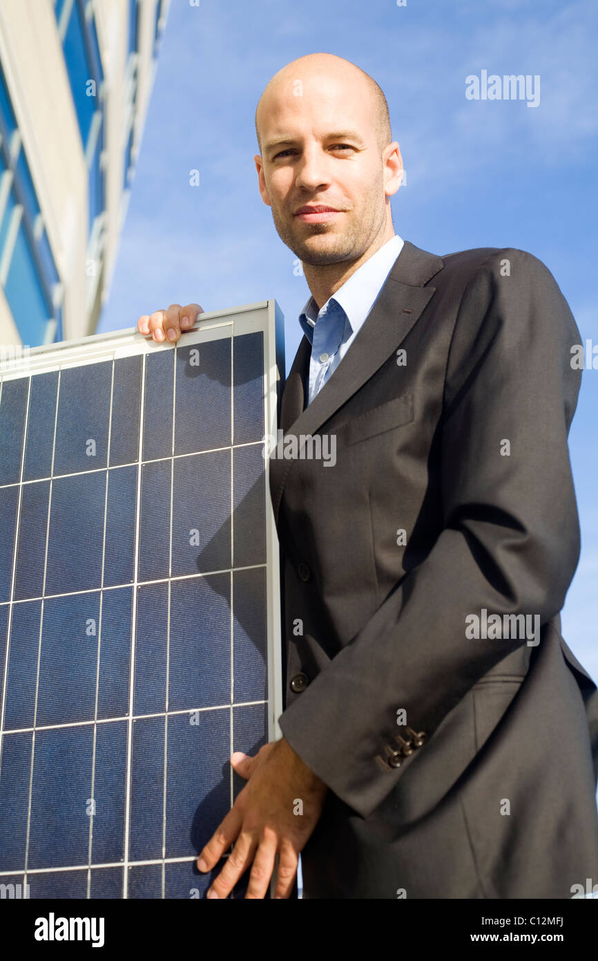 Solar energy male supervisor hi-res stock photography and images - Alamy