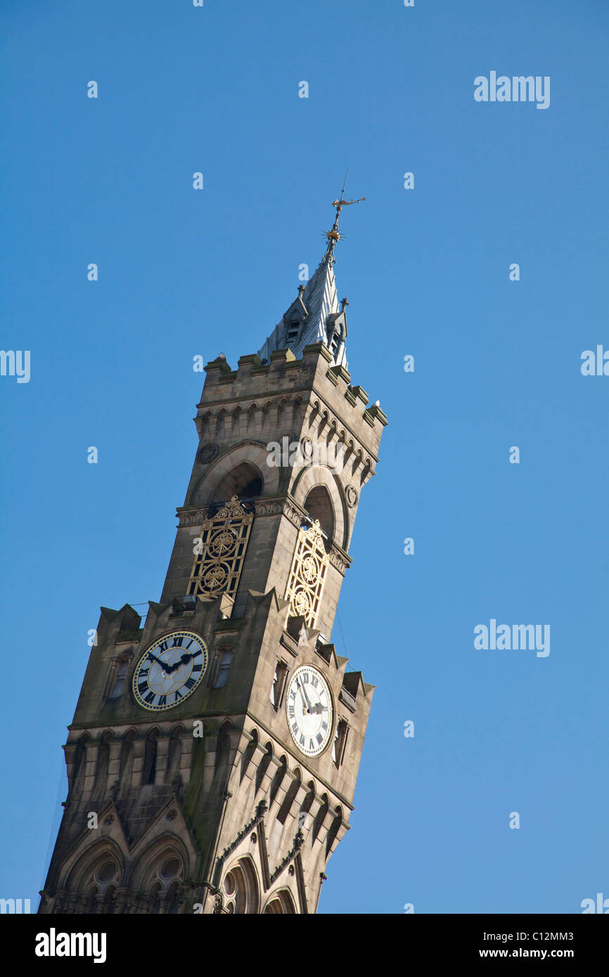 Bradford Town Hall Clock Tower, West Yorkshire, England Stock Photo - Alamy