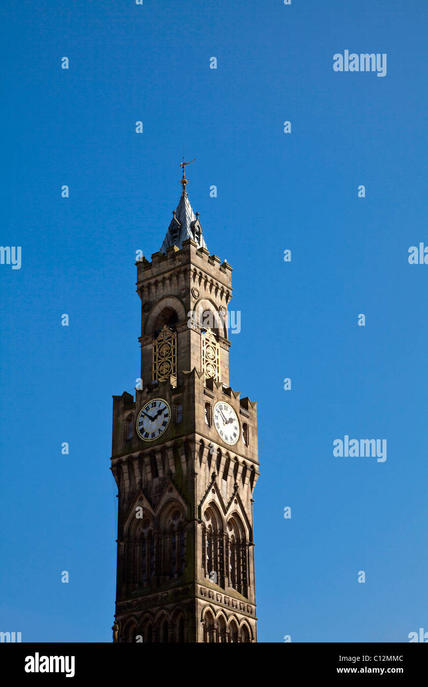 Bradford Town Hall Clock Tower, West Yorkshire, England Stock Photo - Alamy